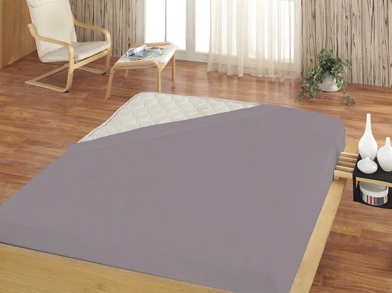 Matějovský napínací prostěradlo jersey Středně šedé na matraci: 180 x 200 cm