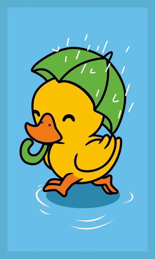 Bavlněná froté osuška DUCK 017 30x50 cm modrá
