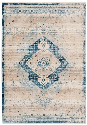 Kusový koberec Baroque 500 krémová / modrá 120 x 170 cm