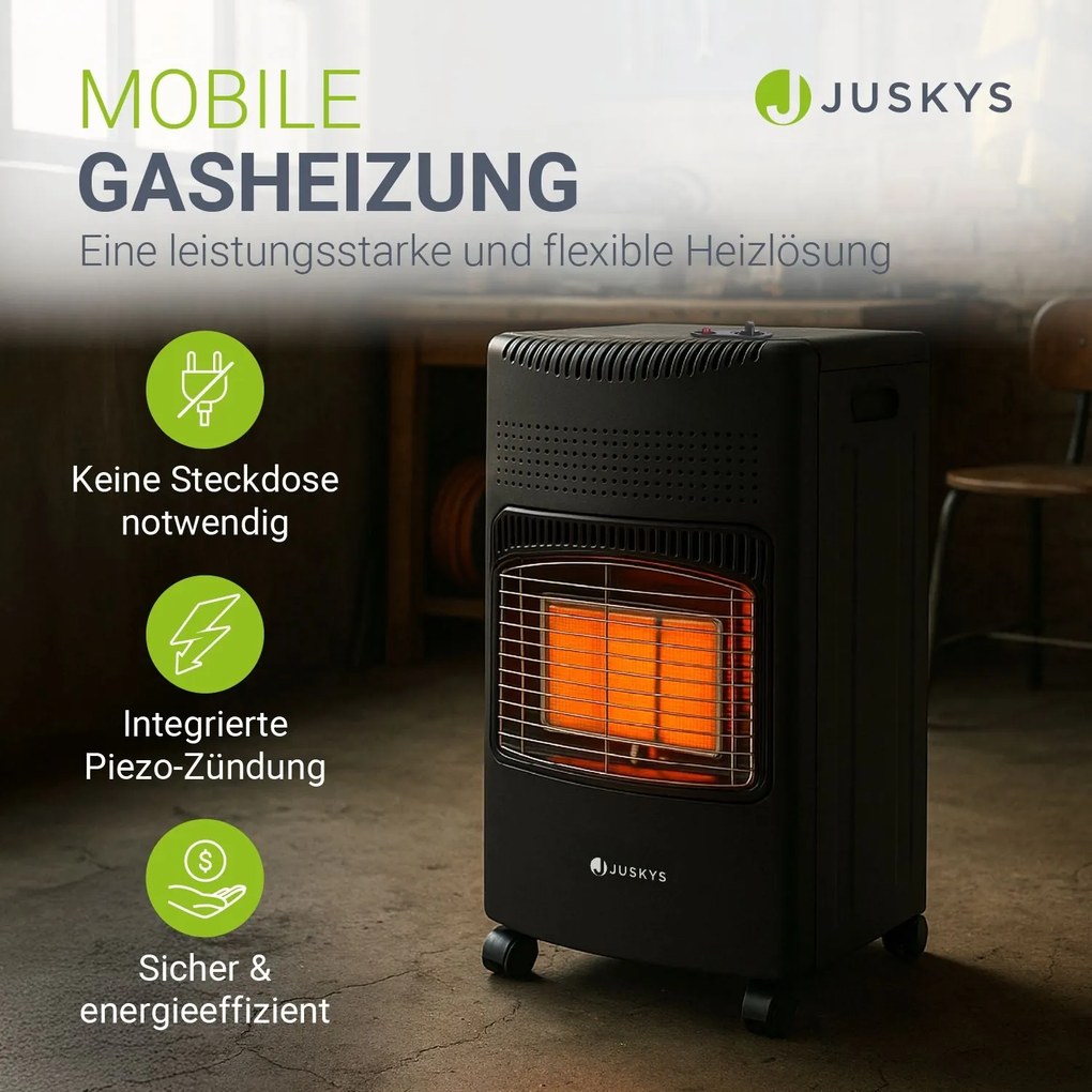 Juskys Plynová kamna 4,2 kW Barva: Bílá