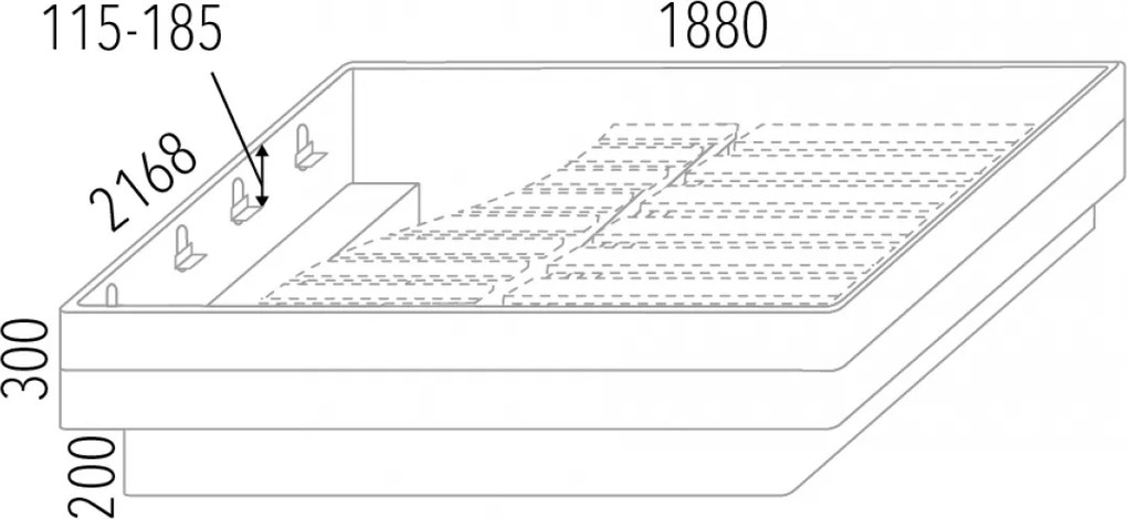 Domestav FANTAZIE GRANDE manželská postel bez čela dub cink olejovaný