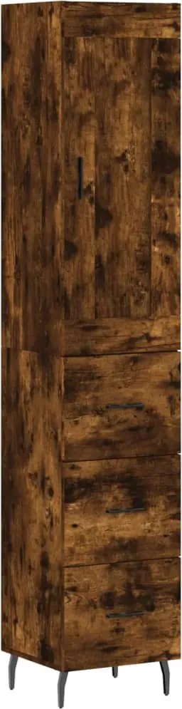 Skříň highboard kouřový dub 34,5 x 34 x 180 cm kompozitní dřevo 3200214