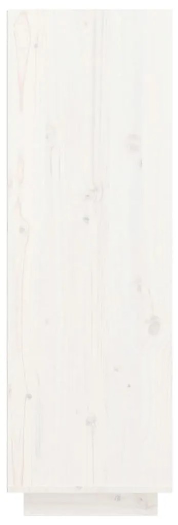 Botník bílý 30x34x105 cm masivní borové dřevo - Default Title