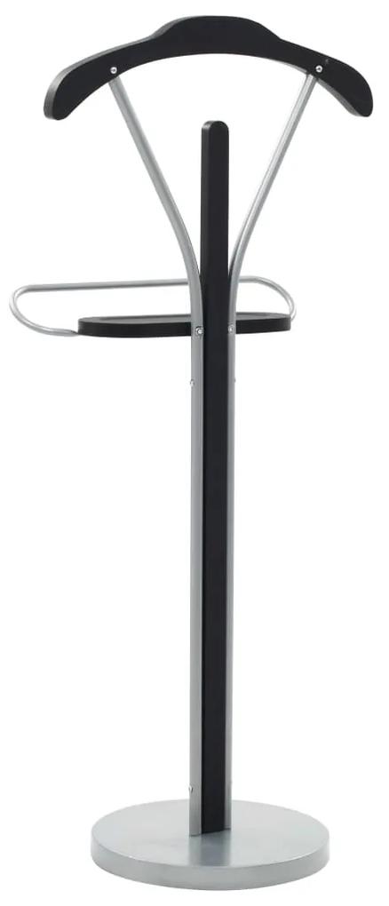 Němý sluha / stojan na oblečení - 45x35x107 cm | černý a šedý