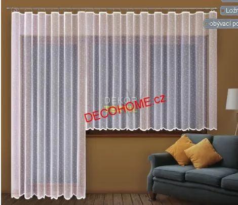 Hotová záclona - Dora 200x250 cm balkonový díl