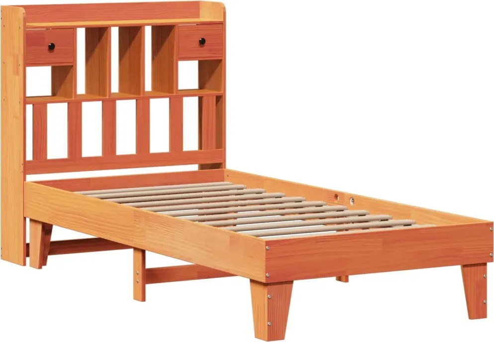 Postel bez matrace voskově hnědá 75 x 190 cm masivní borovice 3308869