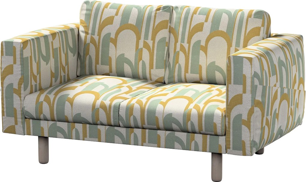 Potah na pohovku IKEA Norsborg 2-místná barva zelená látka pletený vzor, vzorované