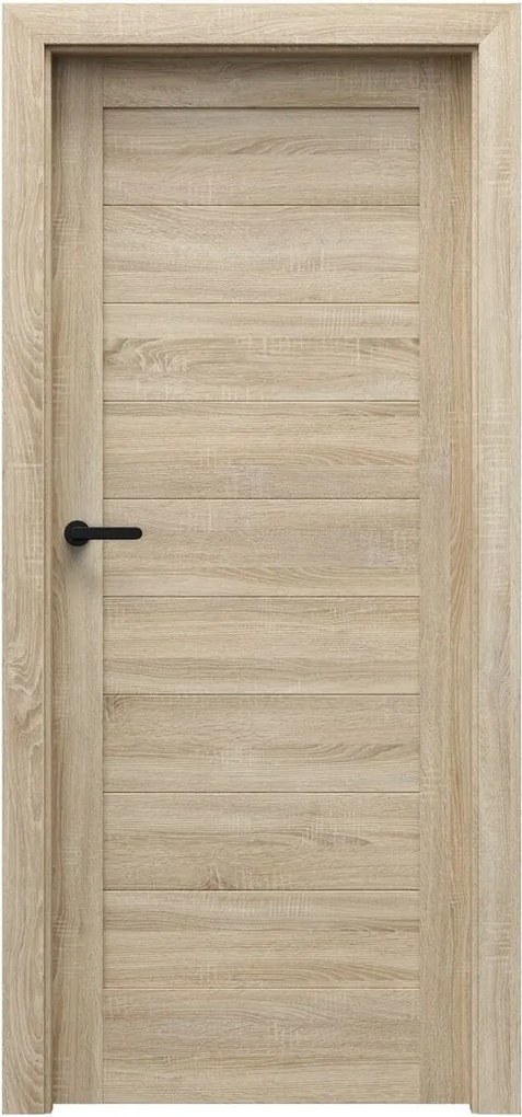 Porta doors Interiérové dveře rámové, 80 P, 80 × 197 cm, fólie, pravé, Sonoma, plné