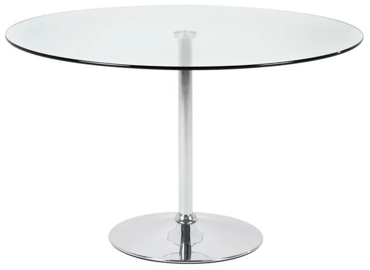 Jídelní stůl Organic 100 cm, sklo, transparentní