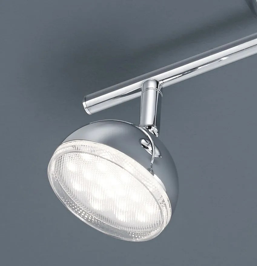 Trio 872810206 Bolou, stropní spotové svítidlo, 2x3,8W LED 3000K, chrom, délka 33,5cm