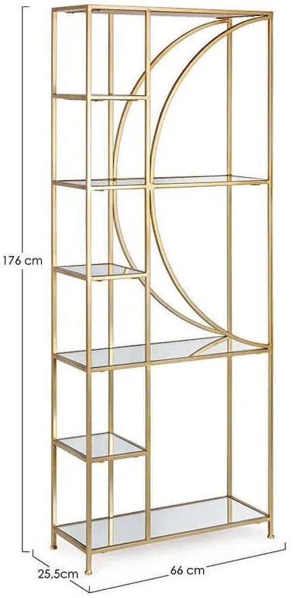 MUZZA Knihovna elenor 66 x 176 cm