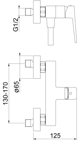 Sapho - Sprchová baterie TURSI lesklý chrom