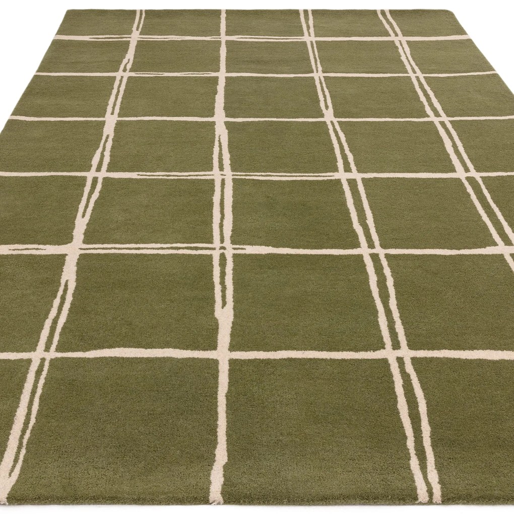 Tribeca Design Kusový koberec Swans Grid Olive Rozměry: 120x170 cm