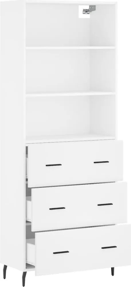 Skříň highboard bílá 69,5 x 34 x 180 cm kompozitní dřevo 3189397