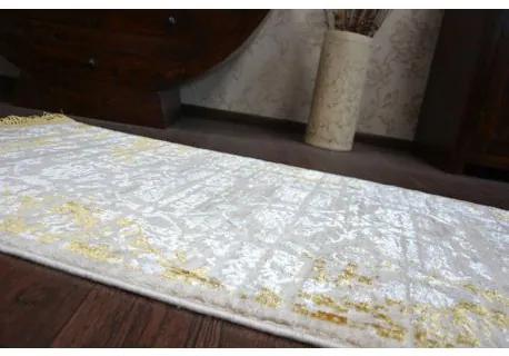 koberec AKRYL MANYAS 193AA, střapce, hnědý, krémový velikost 80x150 cm | krásné koberce cz