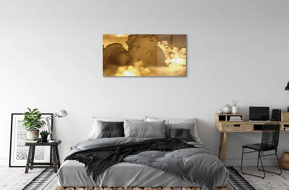 Obraz na skle Ležící anděl světla 100x50 cm