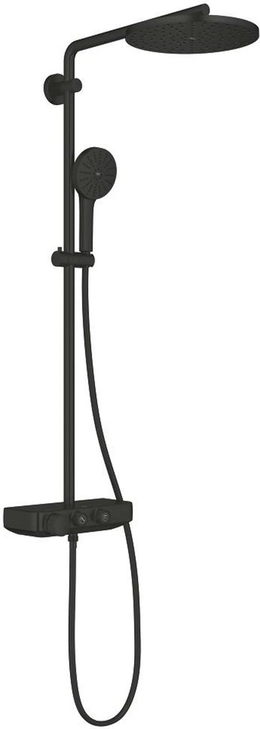 Grohe Vitalio Joy+ - Sprchový set s termostatem, průměr 28 cm, 3 proudy, matná černá 1360472430