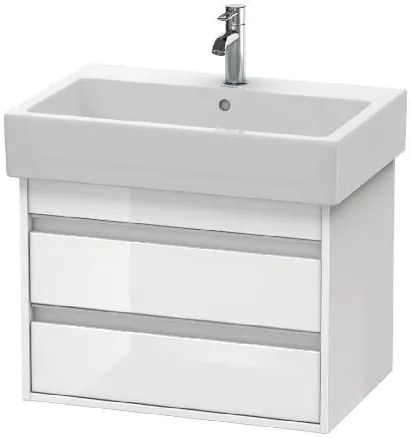 Duravit Ketho - Umyvadlová skříňka 48x65x44 cm, 2 zásuvky, lesklá bílá KT662402222