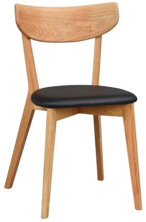 OnaDnes -20% Dubová jídelní židle ROWICO AMI s koženkovým sedákem