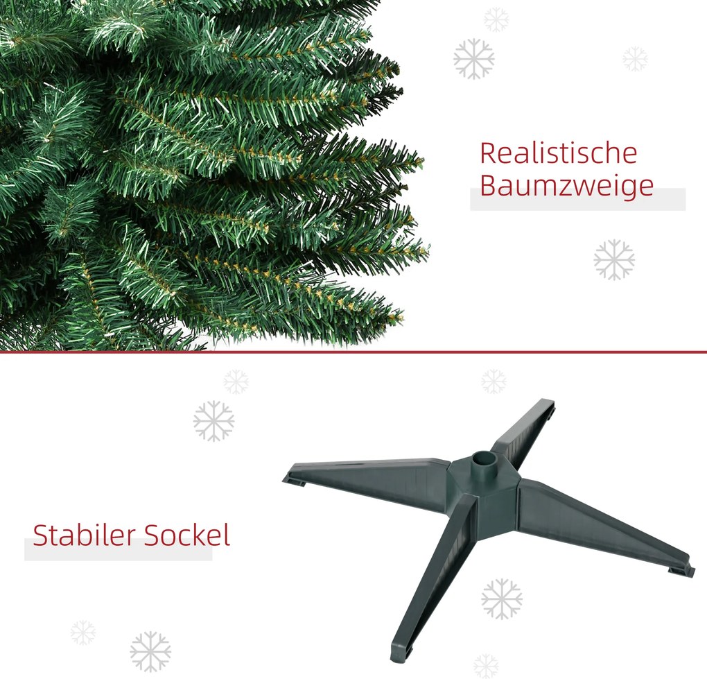 HOMCOM Vánoční stromek 390 špiček zelený Ø 55 x H180 cm