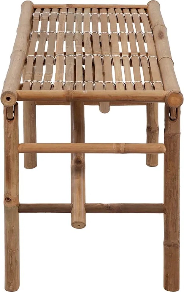 Skládací zahradní lavice s poduškou 118 cm bambus 3063872