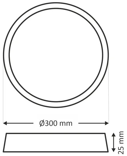 LED Stropní svítidlo LED/24W/230V 3000/4000/6500K pr. 30 cm béžová