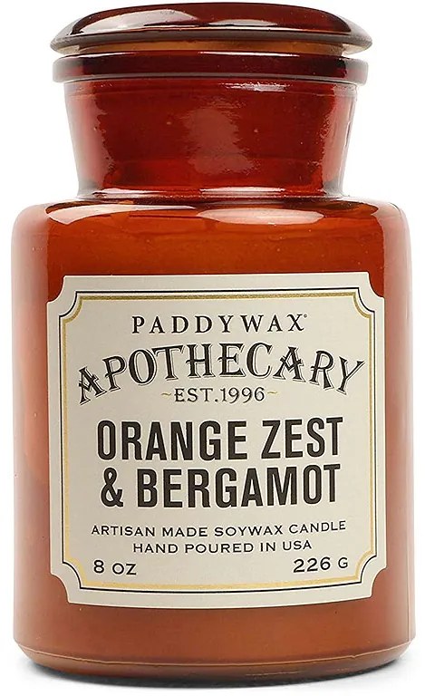 Paddywax – Apothecary vonná svíčka Orange Zest &amp; Bergamot (Pomeranč a bergamot), 226 g