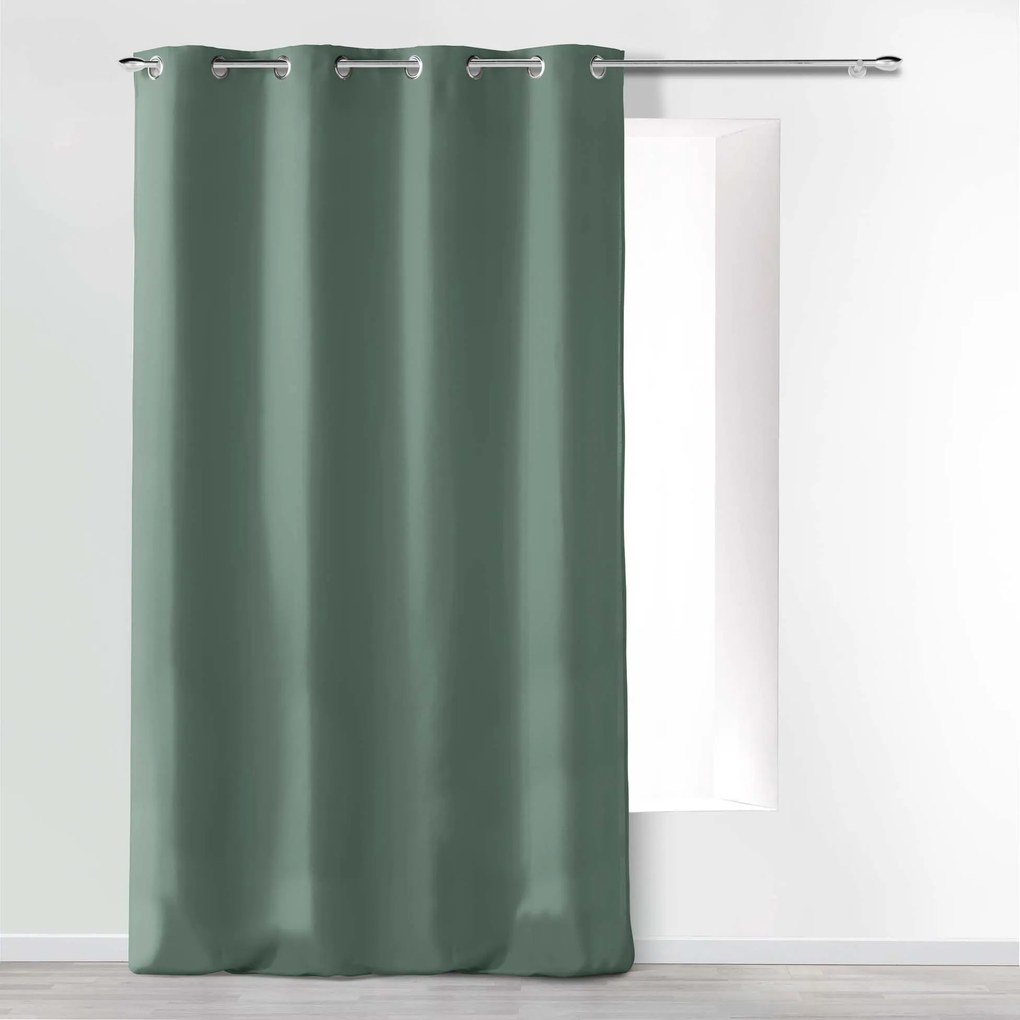 Záclona na průvlecích ABSOLU, 140 x 260 cm, tmavě zelená