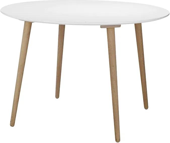 Danish style Jídelní stůl kulatý Gravy, 110 cm bílá, bílá 4965