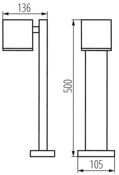 Venkovní lampa GORI 1xGU10/35W/230V IP44