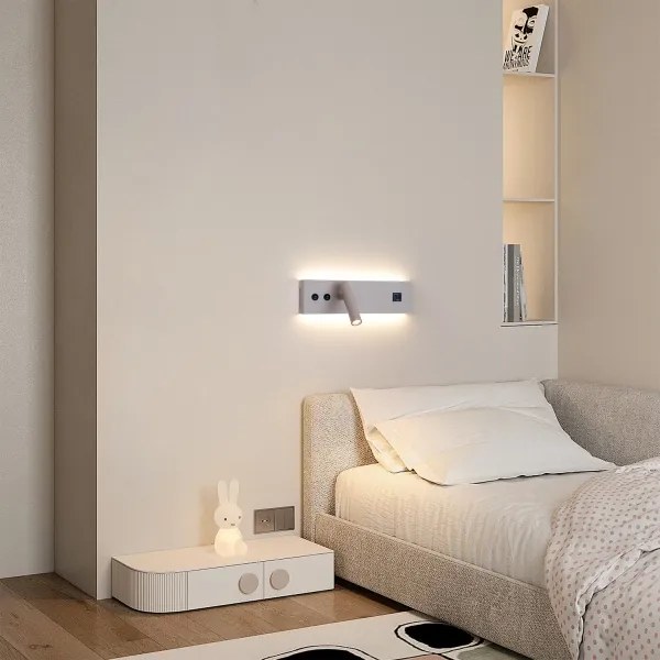 Brilagi-LED Nást. bodové svítidlo s USB portem NOCTIS LED/3W/230V+LED/9W béžová