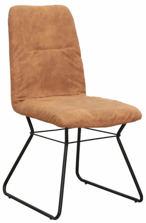Tempo Kondela, s.r.o. Moderní židle, hnědá látka / černý kov, ALMIRA