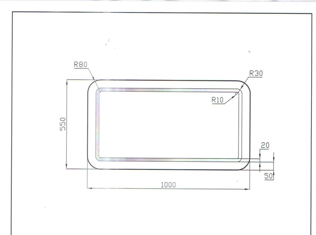 Lavedo Arizona 100 koupelnové zrcadlo s LED podsvícením