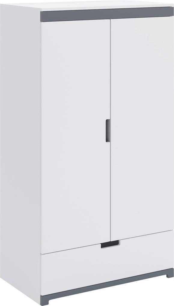 XXXLutz DĚTSKÁ ŠATNÍ SKŘÍŇ šedá, bílá, 100/182/57 cm MID.YOU - Pokoje pro miminka sestavy - 002142000302