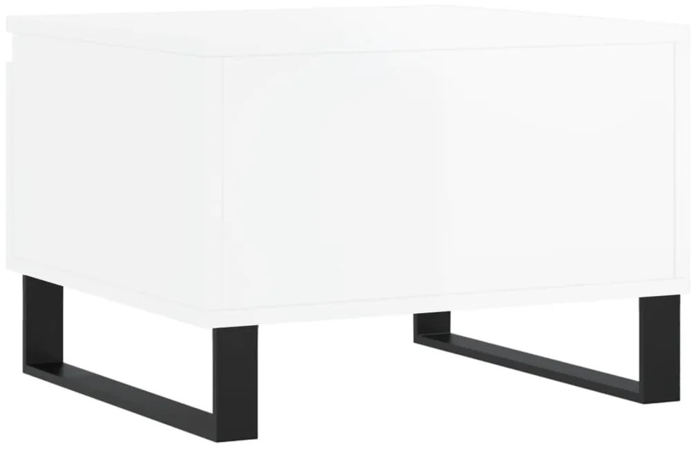 Konferenční stolky 2 ks lesklé bílé 50x46x35cm kompozitní dřevo - Default Title