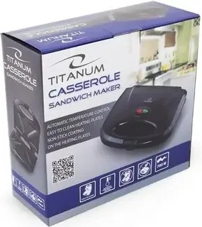 Titanum TKT002B CASSEROLE černá / sendvičovač / 700W