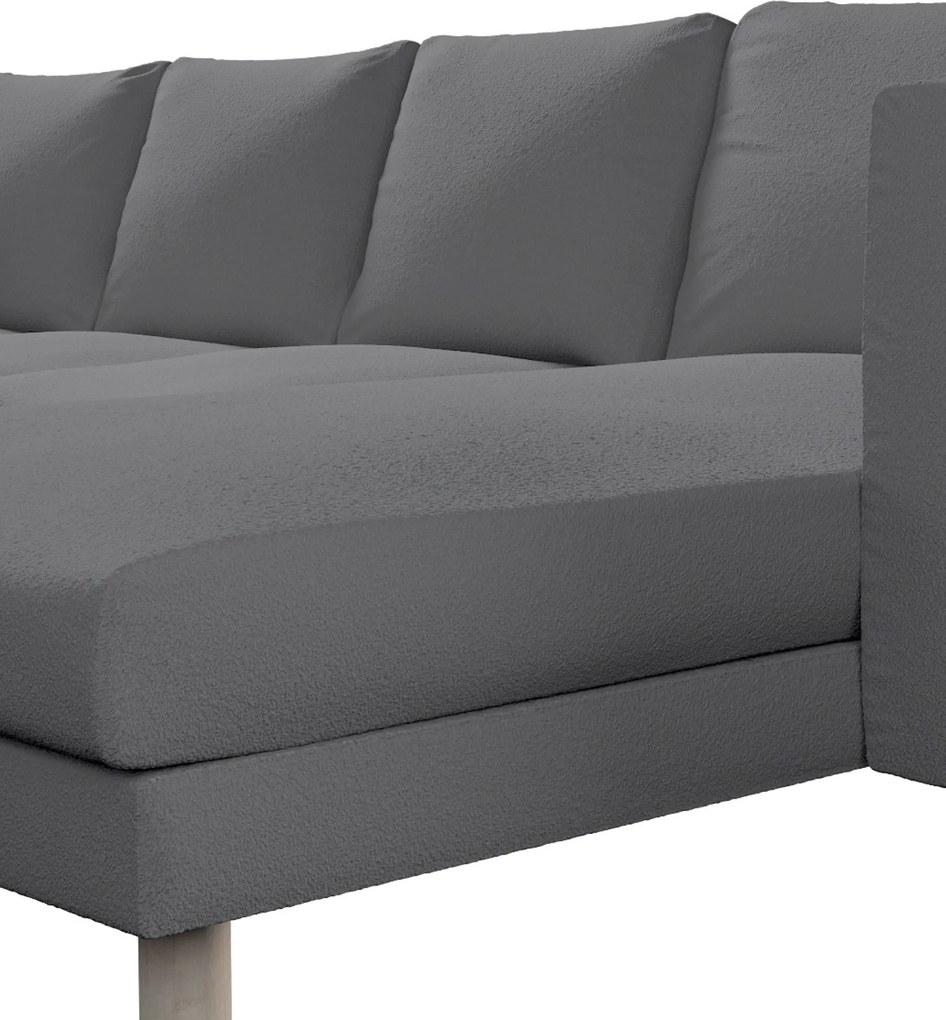 Potah na pohovku IKEA Norsborg 4-místná se šezlongem barva šedá látka pletený vzor