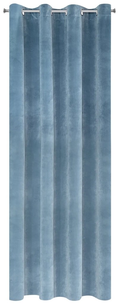 ZATEMŇOVACÍ ZÁVĚS NA KROUŽCÍCH RIA 140X250 CM MODRÁ