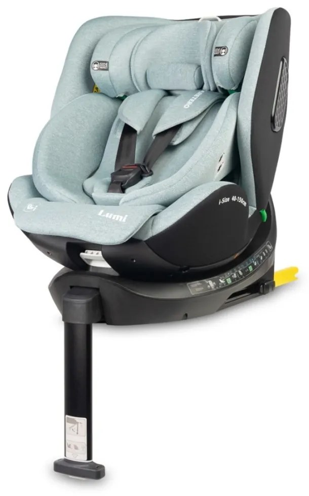 Autosedačka Lumi i-Size 40–150 cm, Isofix, 360°, růstová, od 0m+ do 12 let - zelená