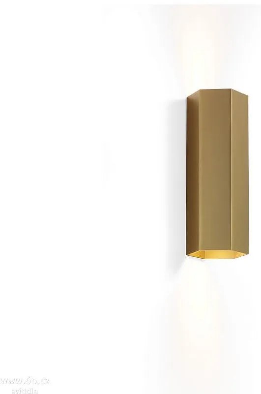 Wever Ducré 301420G0 Hexo mini 2.0 PAR16, zlaté nástěnné šestiúhelníkové svítidlo, 2x35W GU10, výška 20cm