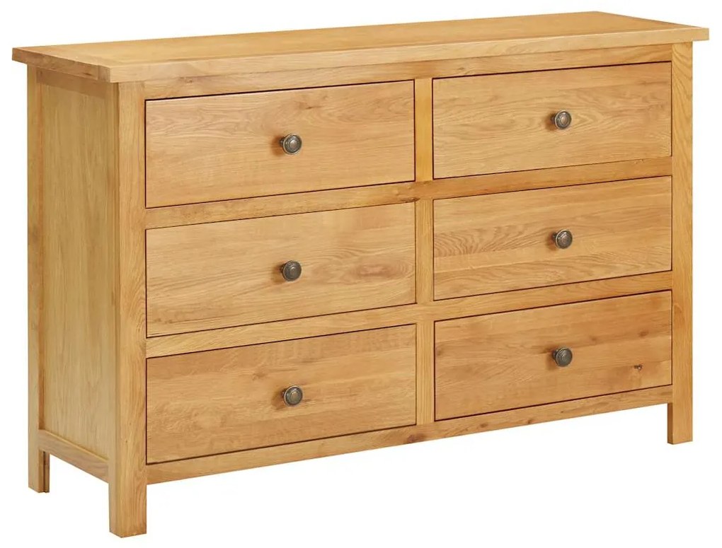 Komoda se zásuvkami 105 x 33,5 x 73 cm masivní dubové dřevo 289196