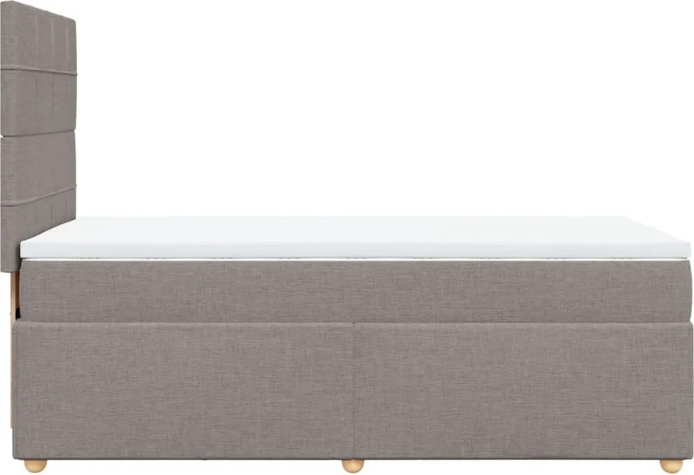 Box spring postel s matrací taupe 80x200 cm textil 3291111
