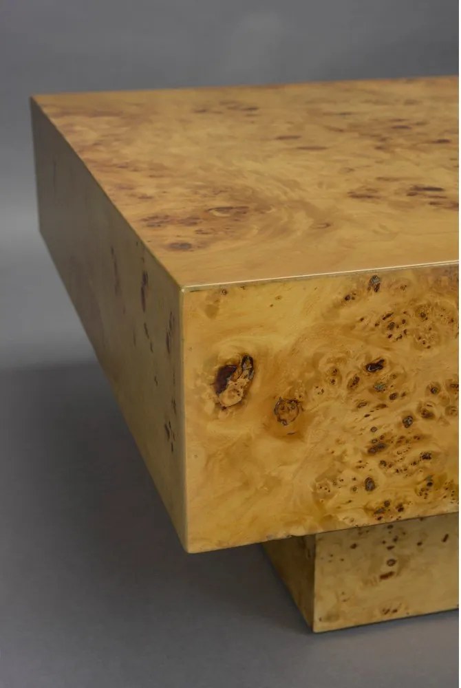 Konferenční stolek v dekoru ořechu v přírodní barvě 90x90 cm Quinn – Dutchbone