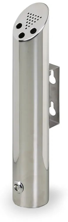 Nástěnný venkovní popelník z nerezového plechu, 300 x 62 x 62 mm