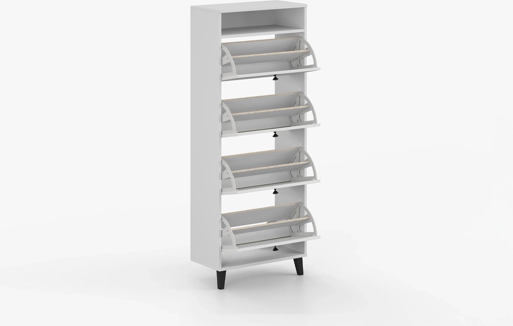 IDZ Botník HERMES 4B - Bílá, 60 cm