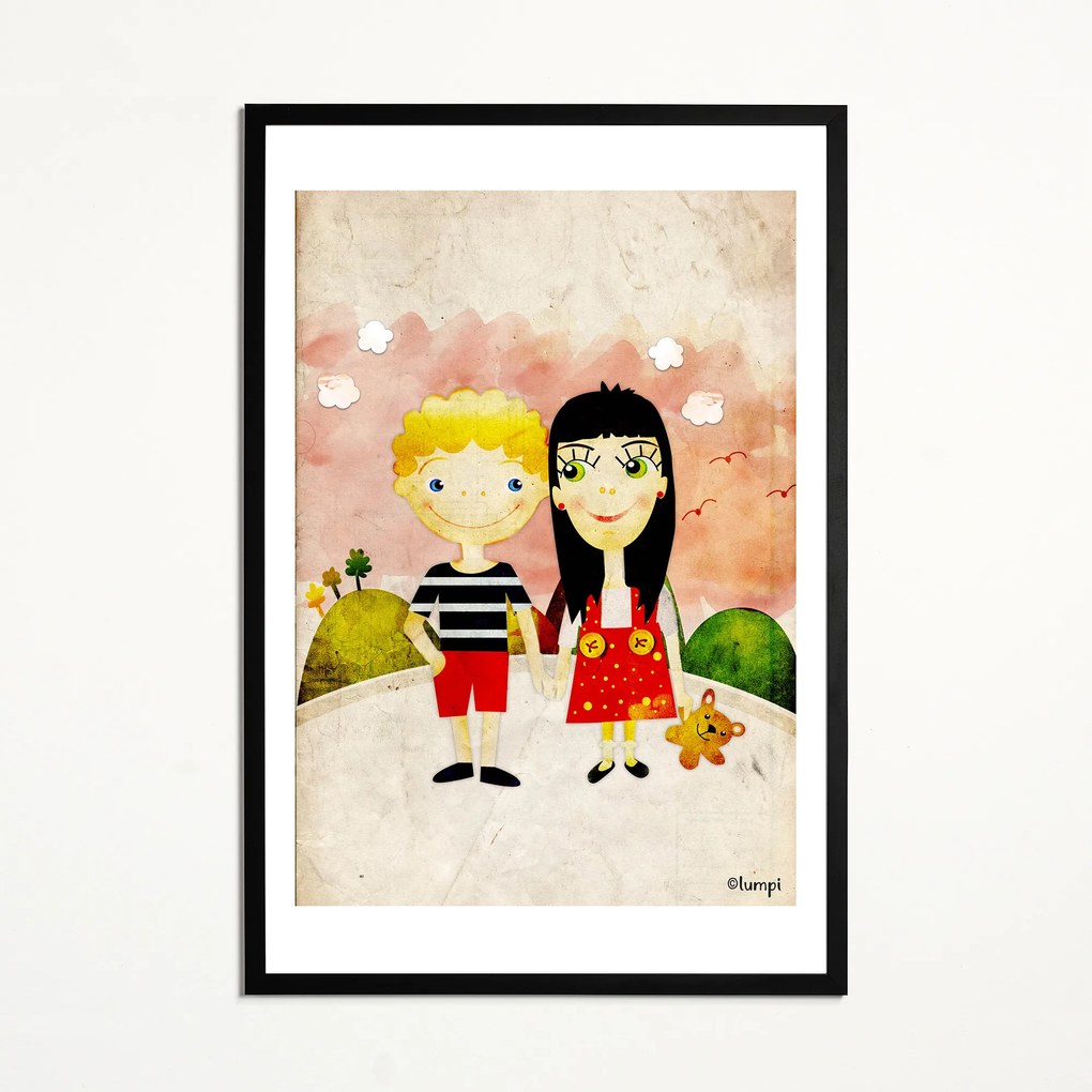 Lucie Gazdošová | Holčička Rám: Černý, Velikost: 60 x 40 cm