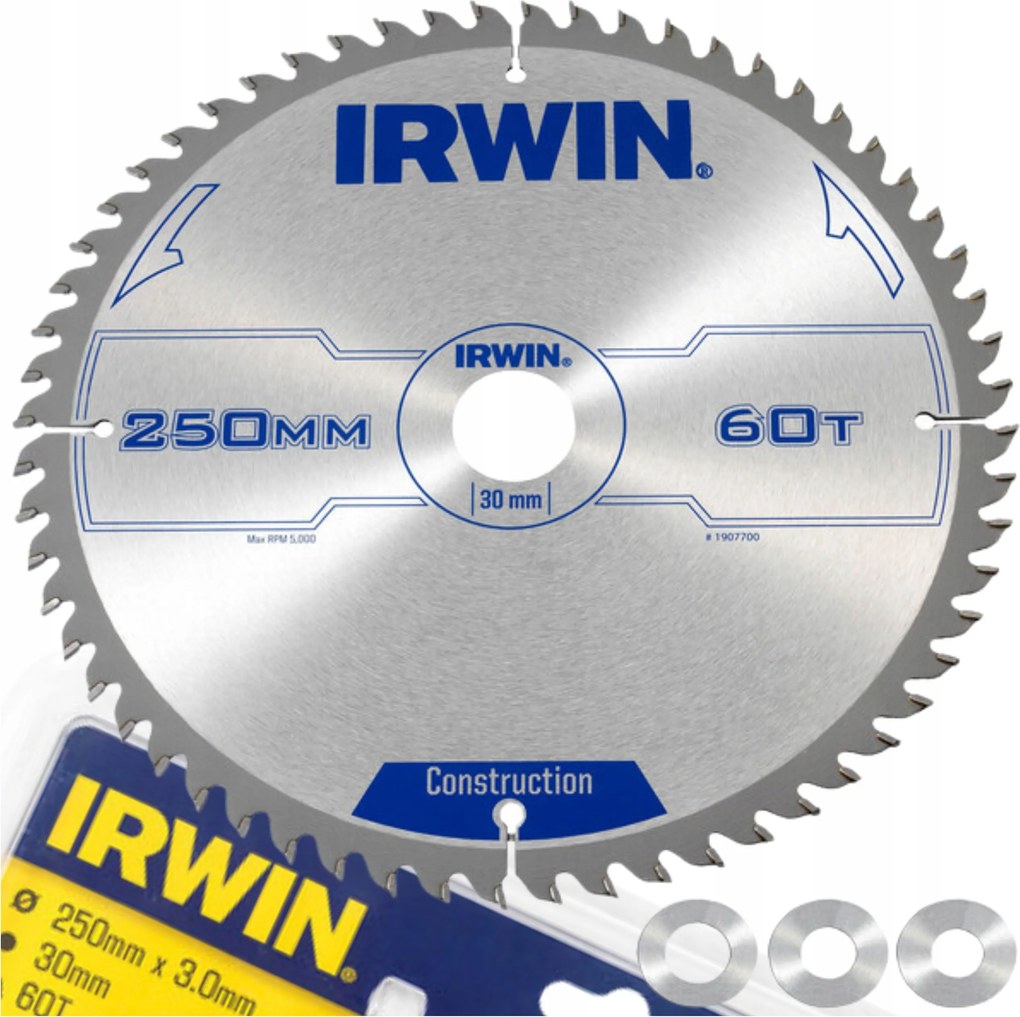 Irwin 1907700 Kotoučová Pila Widia Kotouč Na Řezání Dřeva 250 x 30 60Z