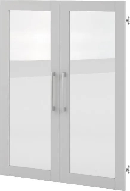 FALCO Skříňka Office 80400/126 bílá/sklo