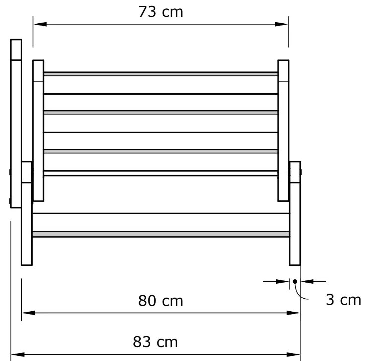Rozkládací futonová pohovka BREEZIO 02 170 cm z masivu/šedá