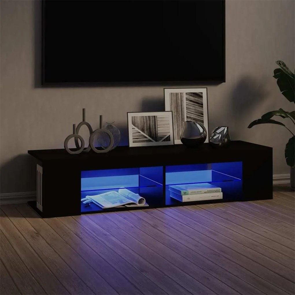 vidaXL TV skříňka s LED osvětlením 135x39x30 cm [804231] Barva: hnědý dub